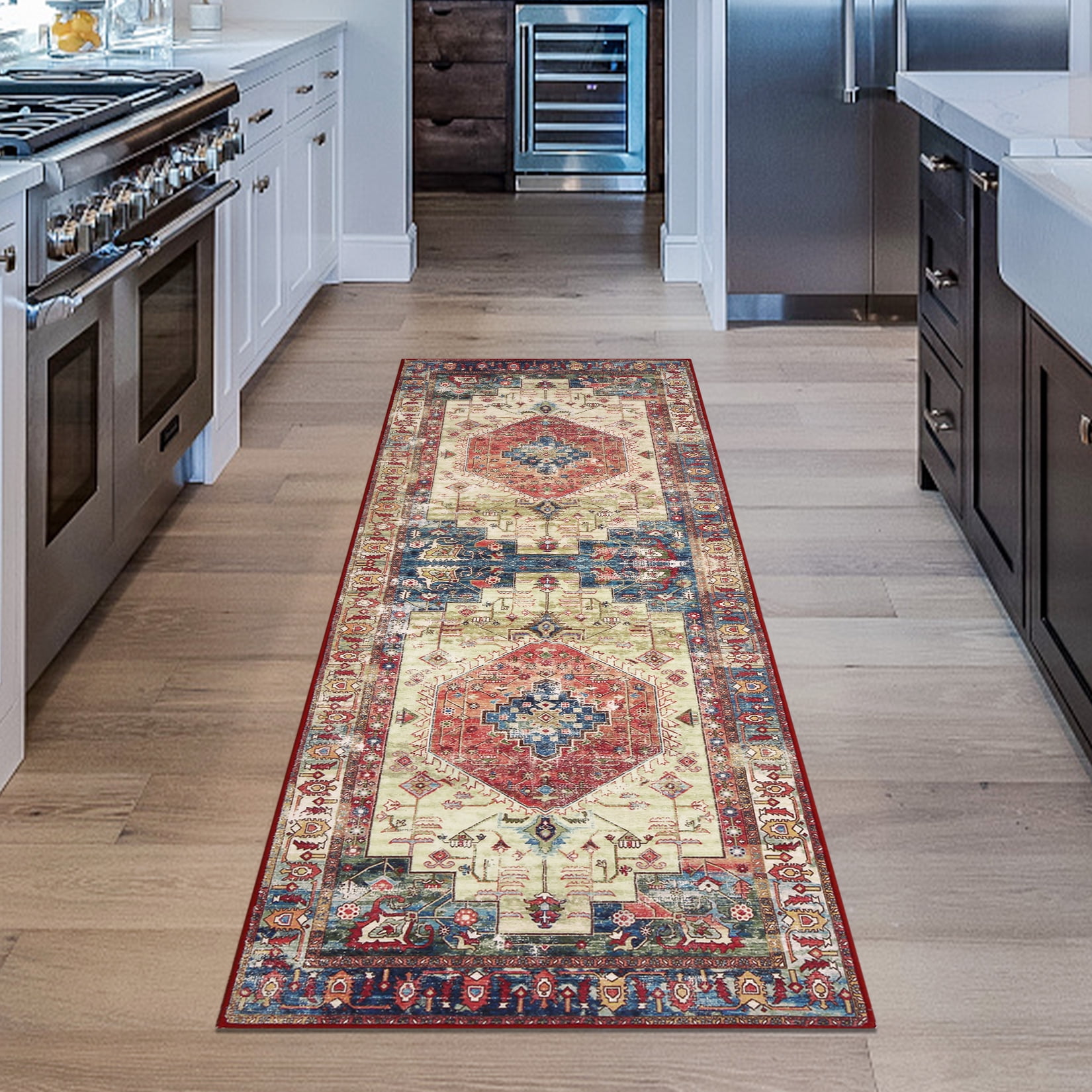 Assile 2 x 6 Feet Persian Rug Runner Oriental Disdressed Rug Washable ...