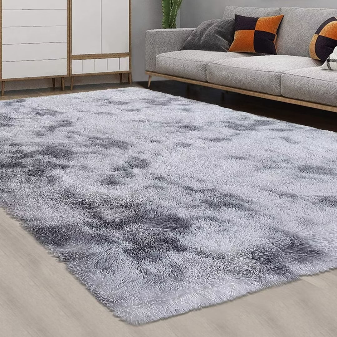 ZACOO Modern Plush and Thick Faux Fur Shag Rug, Non-Slip Carpet Fluffy ...