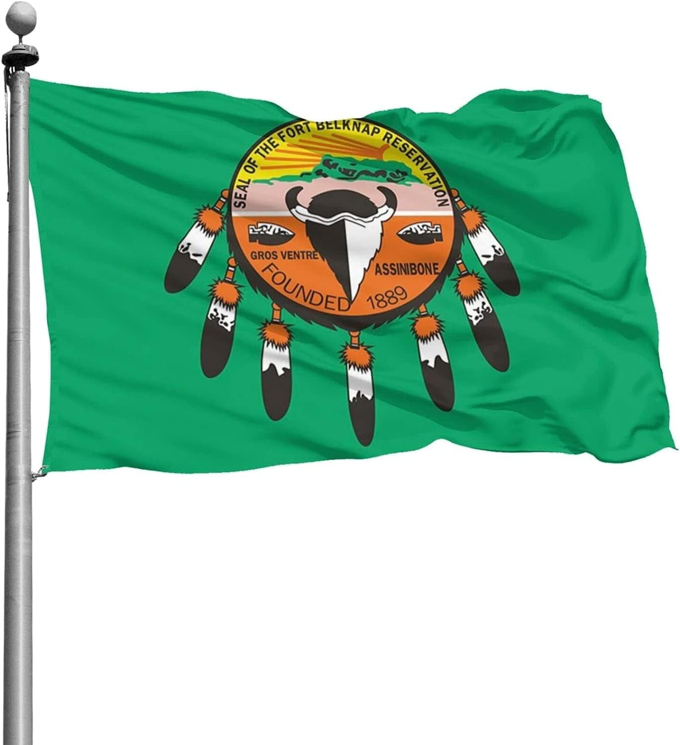 Assiniboine And Gros Ventre Tribe Flag Flag 4x6 Feet. Durable Easy To ...