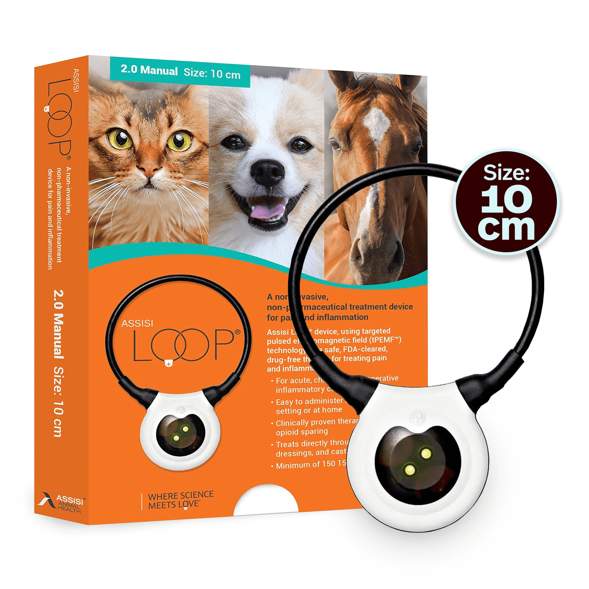 Assisi LOOP 2.0 Manual tPEMF Device for Dogs, Cats, and Horses ...