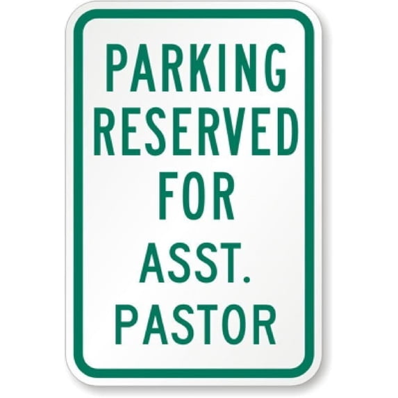 Assistant Pastor Parking Metal Aluminum Sign Weatherproof Metal ...
