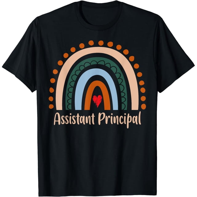 Assistant Principal Boho Rainbow Back To School Appreciation T-Shirt ...