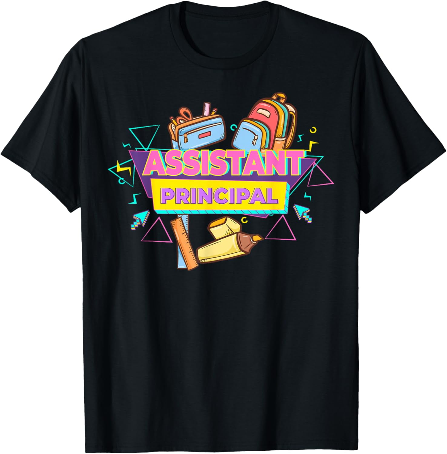 Assistant Principal Cute Retro 80s Assistant Principal T-Shirt ...