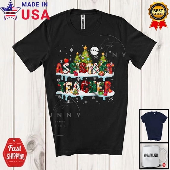 Assistant Teacher; Proud Tree Snowing; Pajama Jobs Careers Group Shirt ...