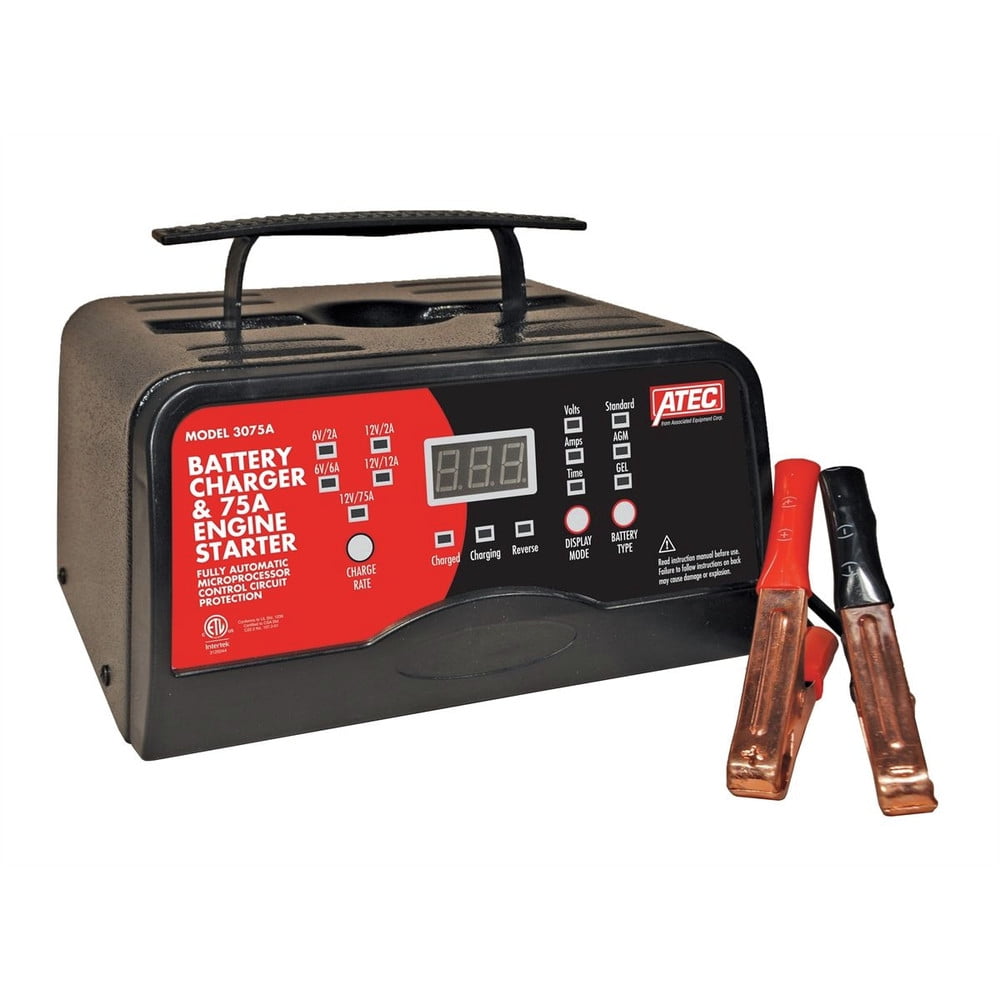 Associated 3075A - ATEC Battery Charger, 6/12V 12/2A Automatic, 75A ...