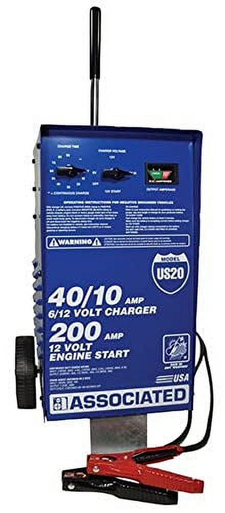 Associated Equipment US20 6/12 Volt Value Battery Charger Blue 24 Inch ...