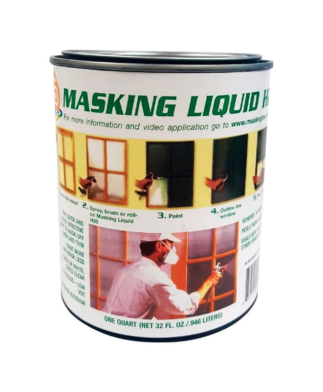 Associated Paint Masking Liquid H2O, Clear, Water-Based, 1 Quart ...