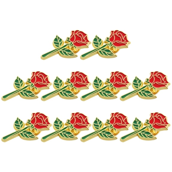 Assorted 10 Alloy Flower Brooches Feminine Jewelry Accents Party ...