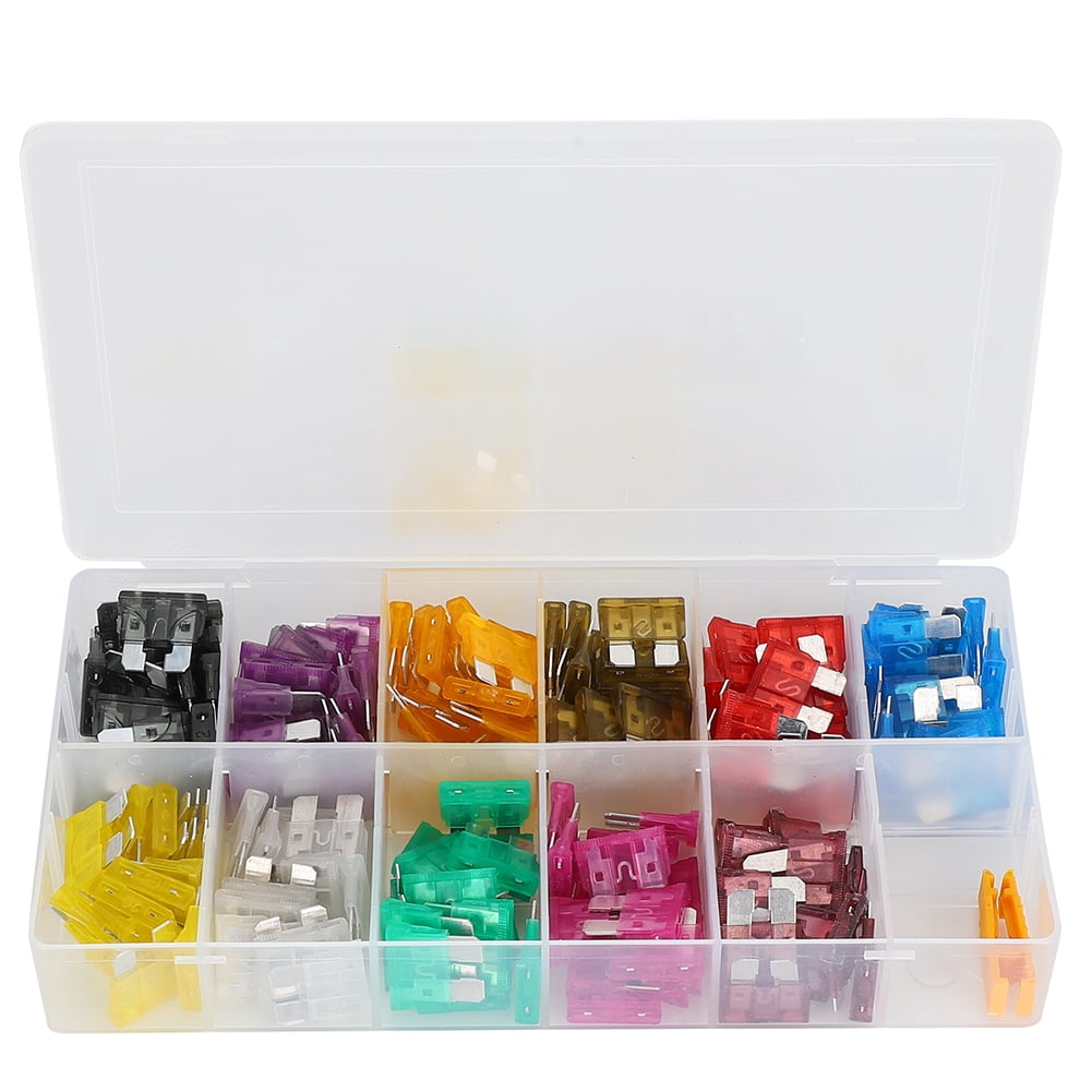 Assorted 2-40Amp Color-Coded Fuses Comprehensive 165-Piece Medium Car ...