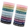Assorted 20 Silicones Inspirational with Motivating Quote Wristbands ...