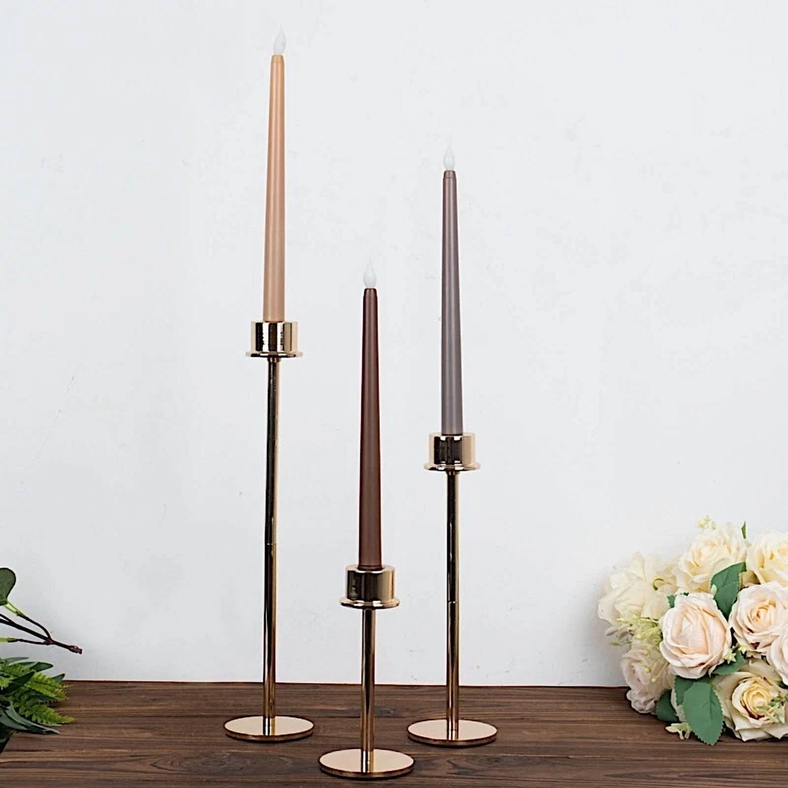 Assorted 3 Flameless 11 In Led Taper Candles Lights Party Events ...