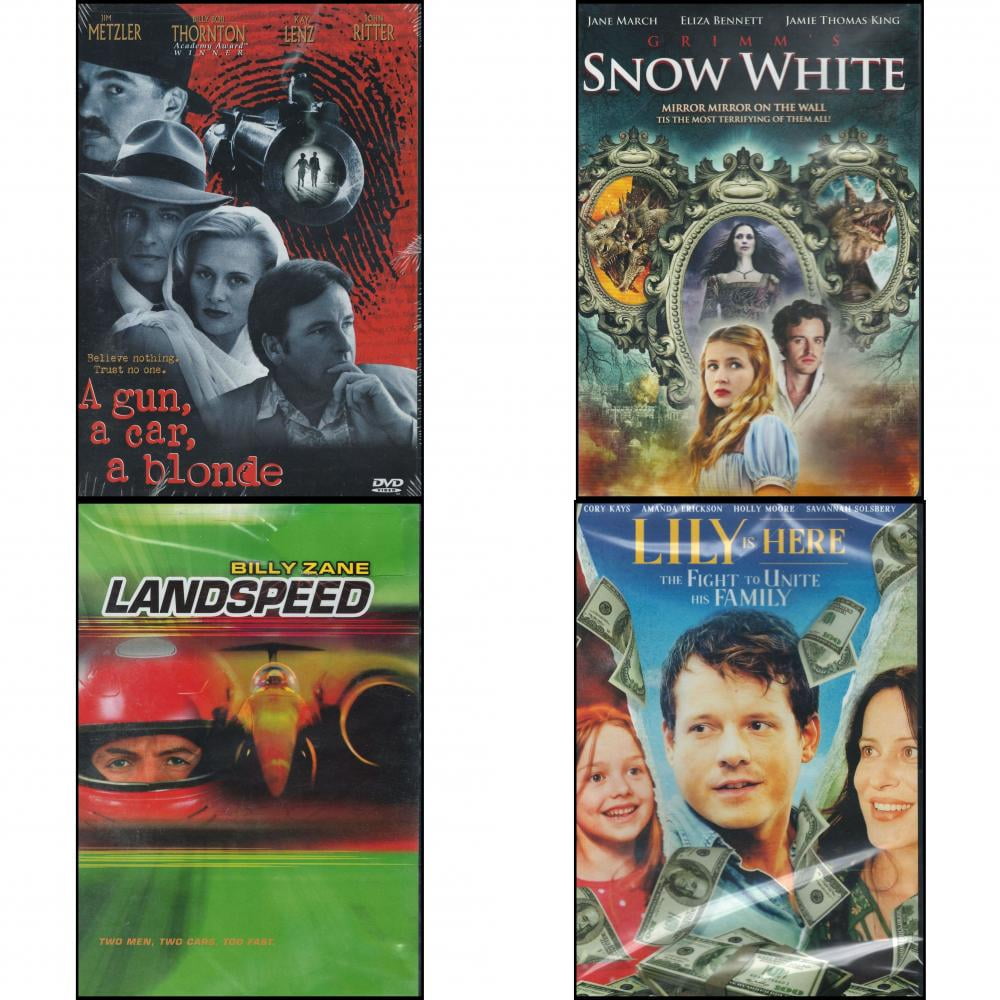 Assorted 4 Pack DVD Bundle: A Gun, a Car, a Blonde : Snow White : Landspeed : Lily Is Here: The ...