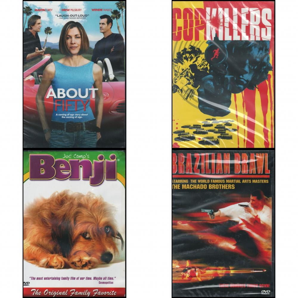 Assorted 4 Pack DVD Bundle: About Fifty : Cop Killers : Benji ...