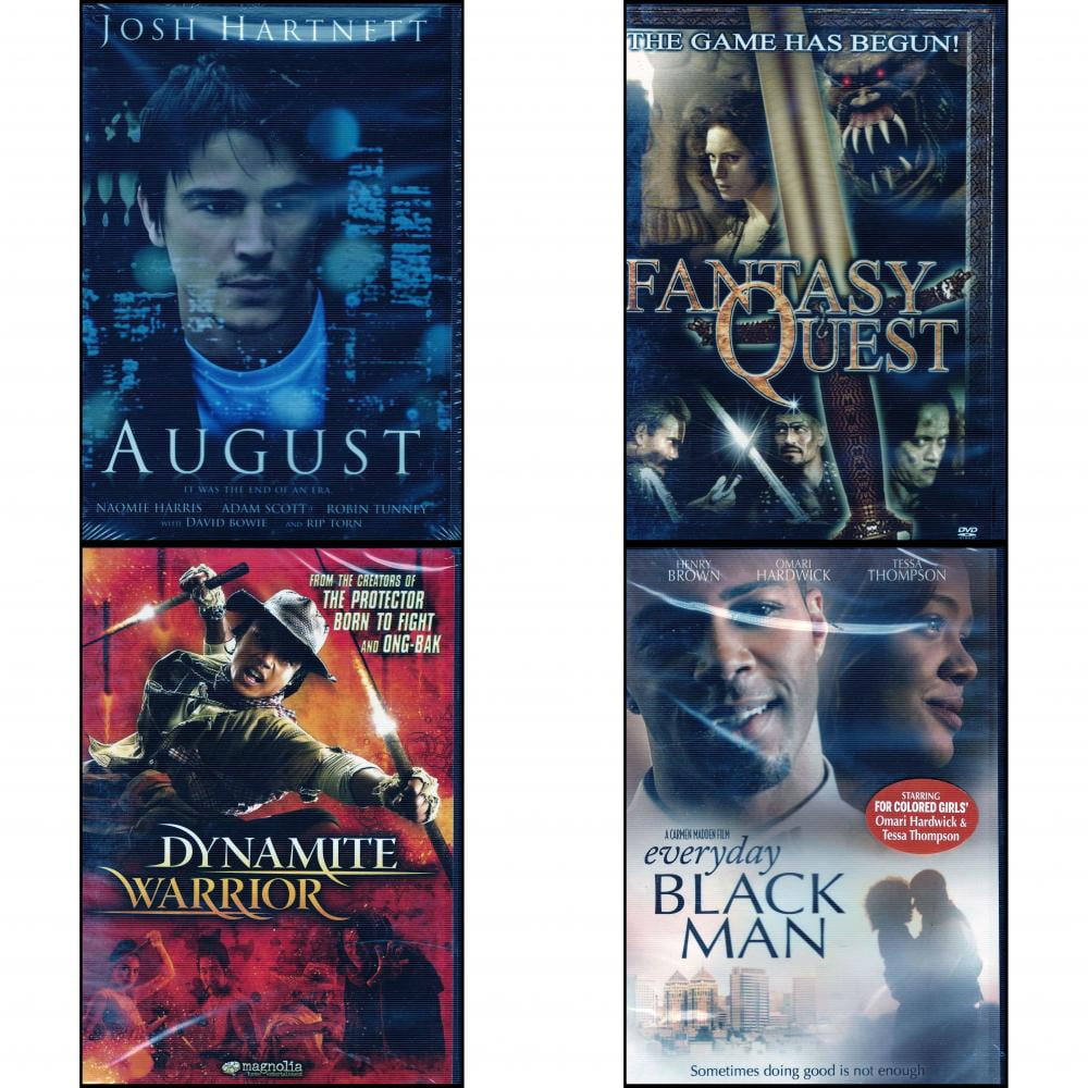 Assorted 4 Pack DVD Bundle: August : Fantasy Quest : Dynamite Warrior ...