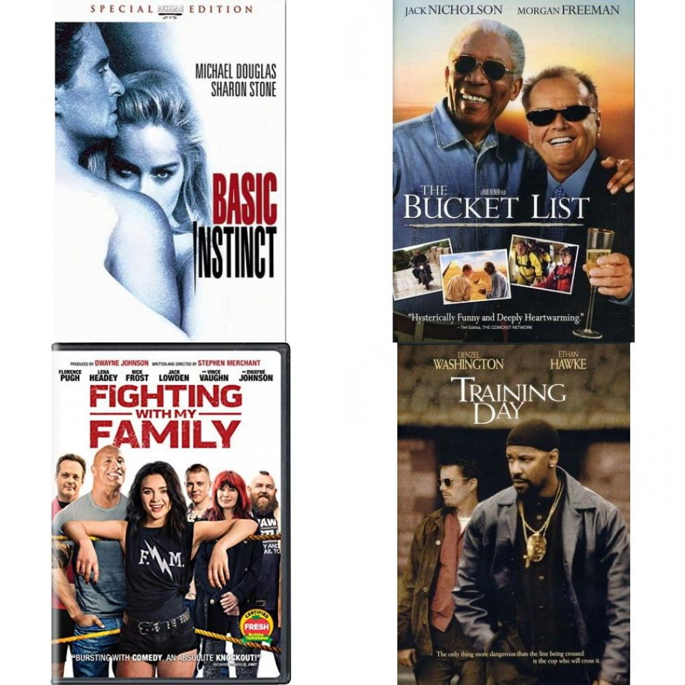 Assorted 4 Pack DVD Bundle: Basic Instinct, The Bucket List, Fighting ...