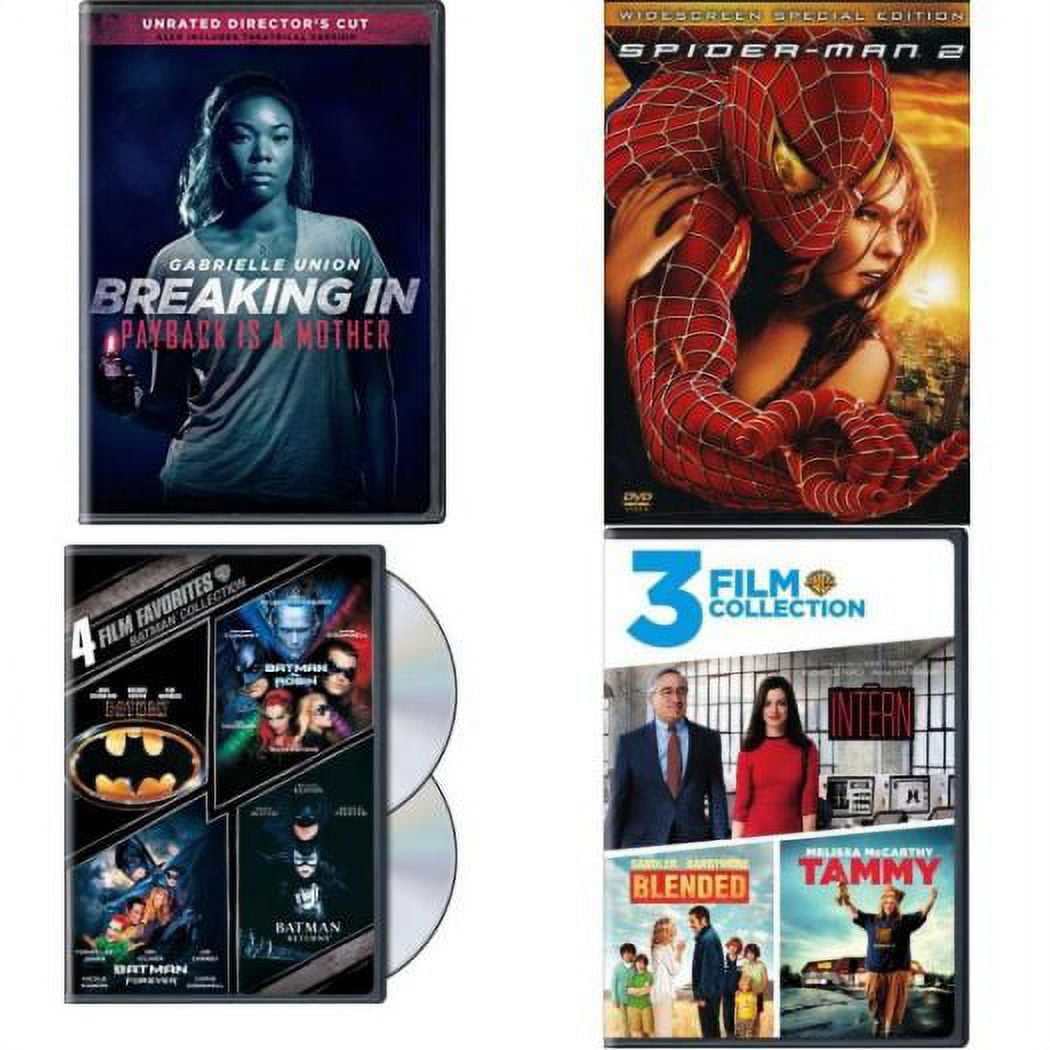 Assorted 4 Pack DVD Bundle: Breaking In : Spider-Man 2 Widescreen ...