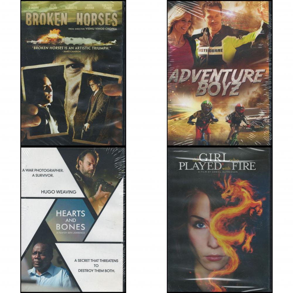 Assorted 4 Pack DVD Bundle: Broken Horses : Adventure Boyz : Hearts and ...