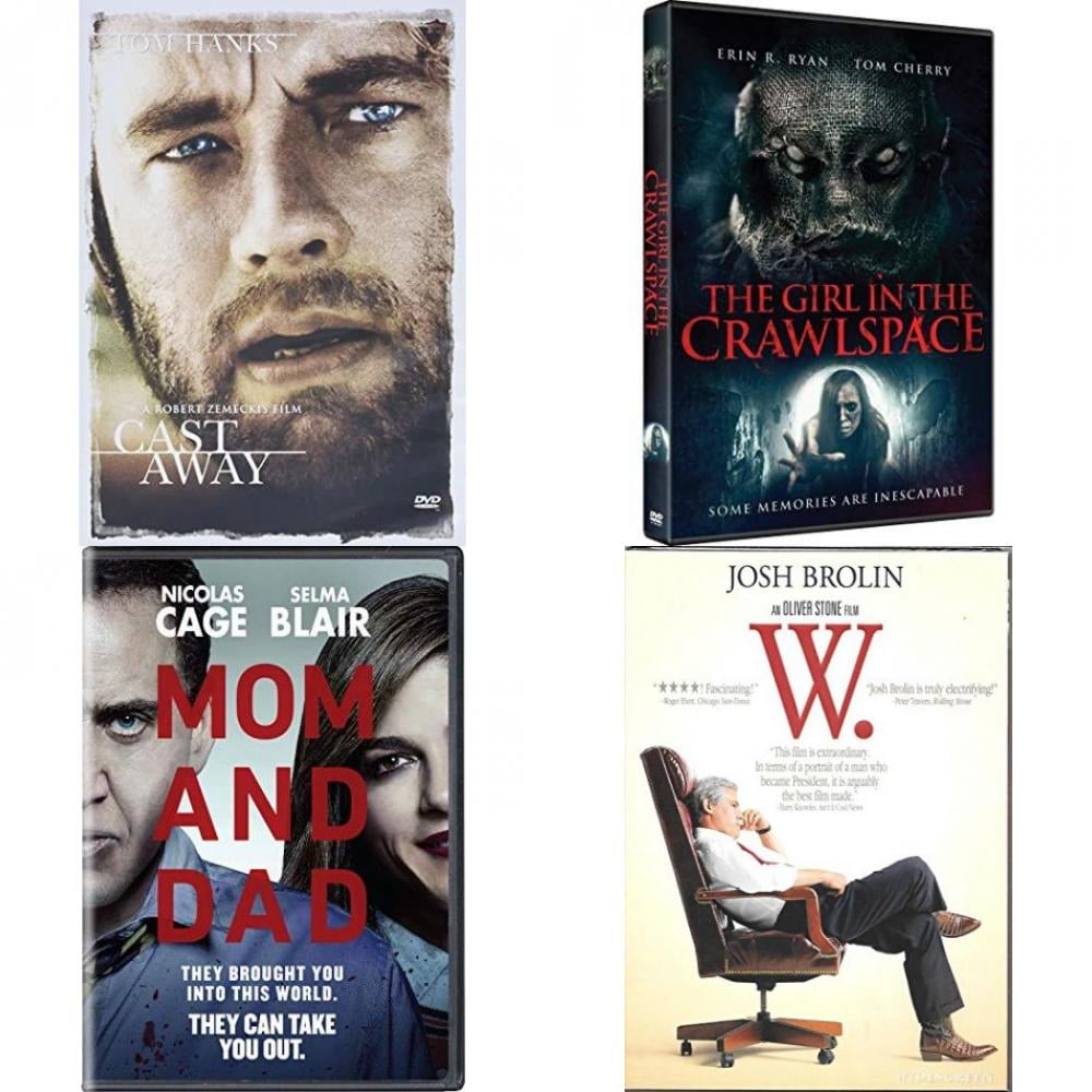 Assorted 4 Pack DVD Bundle: Cast Away, The Girl in the Crawlspace, Mom ...