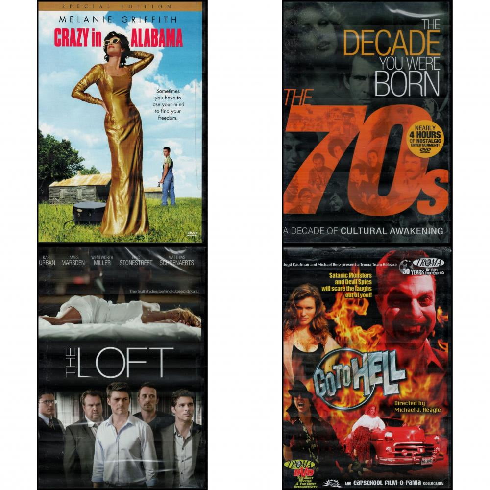 Assorted 4 Pack DVD Bundle: Crazy in Alabama : The Decade You Were Born ...