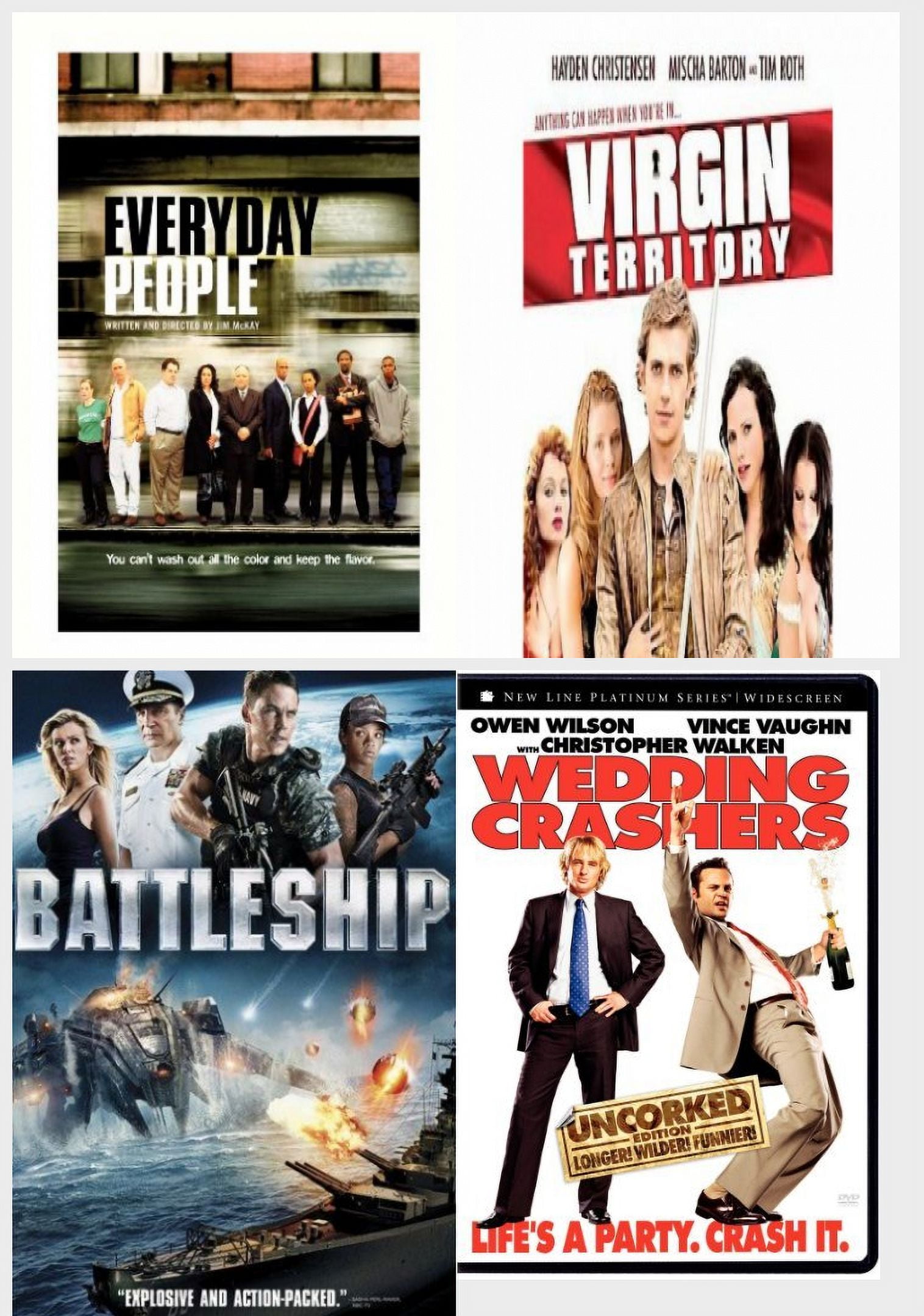 Assorted 4 Pack DVD Bundle: Everyday People, STARZ/SPHE VIRGIN ...