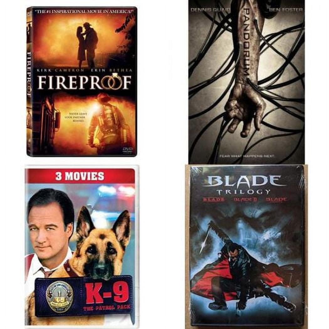 Assorted 4 Pack DVD Bundle: Fireproof : Pandorum : 3 Movies: K-9 The ...