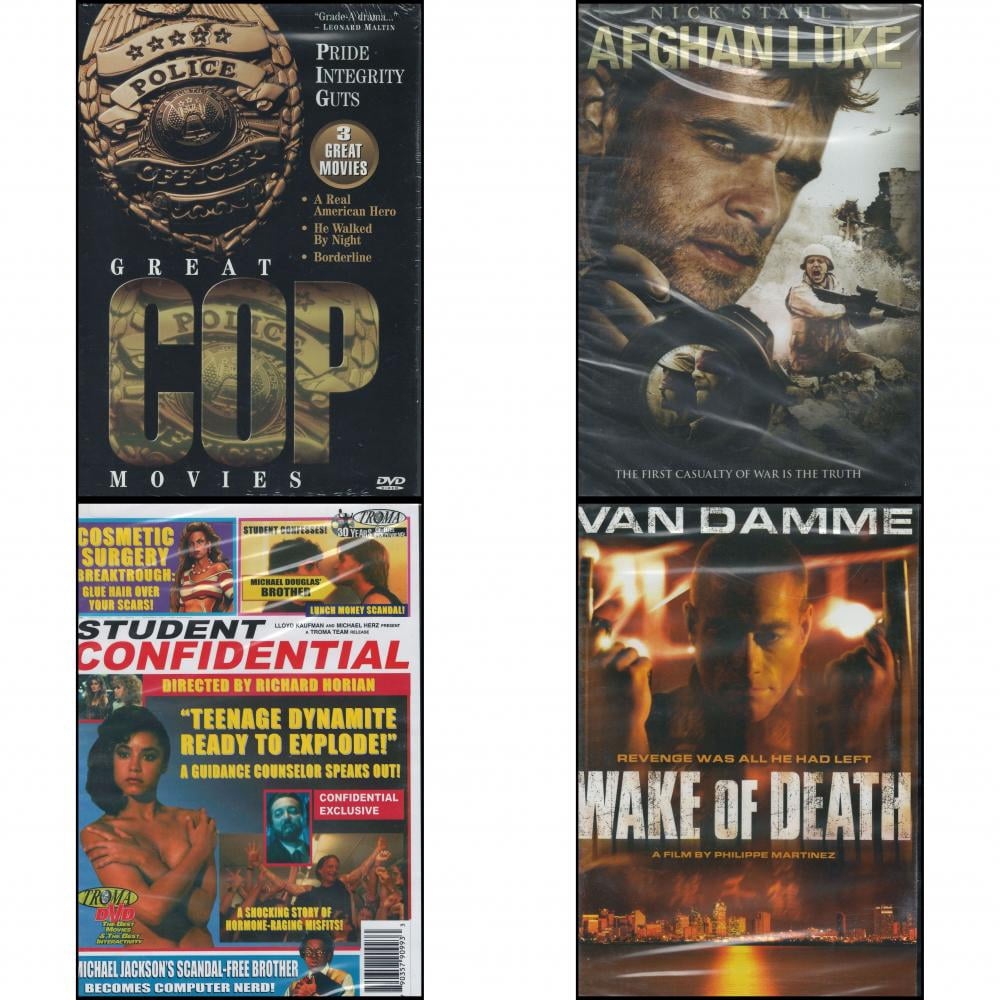Assorted 4 Pack DVD Bundle: Great Cop Movies : Afghan Luke : Student ...