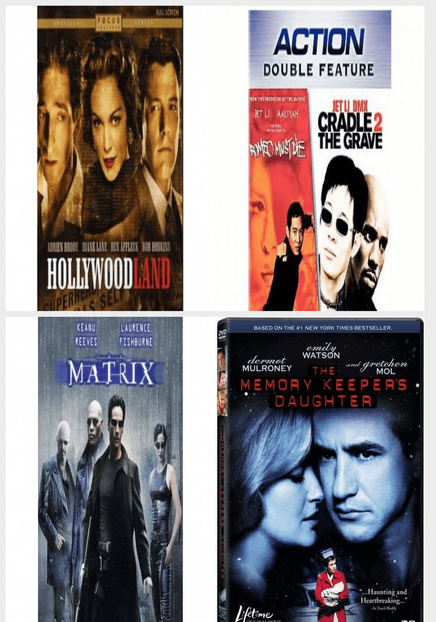 Assorted 4 Pack DVD Bundle: Hollywoodland, ROMEO MUST DIE & CRADLE 2 ...