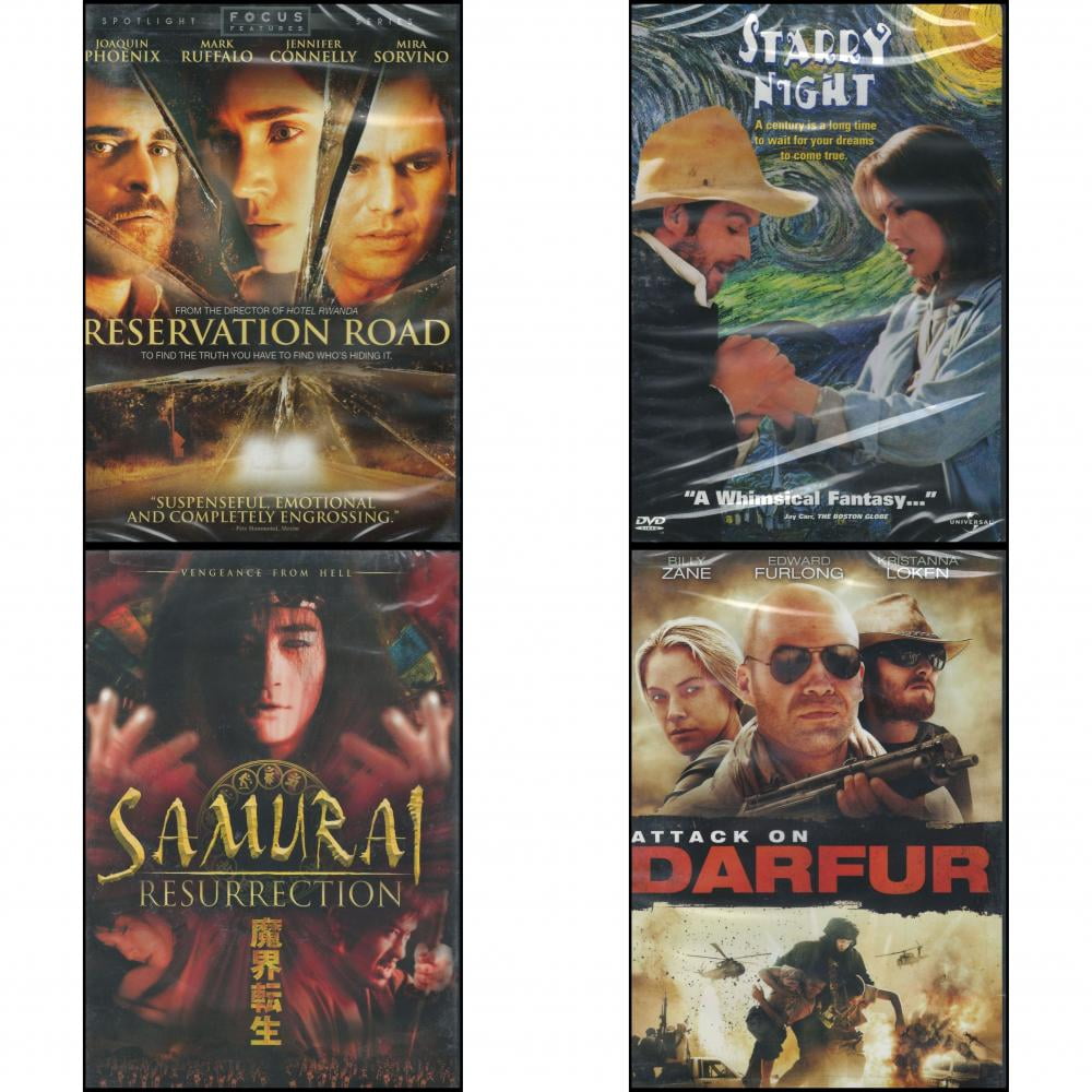 Assorted 4 Pack DVD Bundle: Reservation Road : Starry Night : Samurai ...