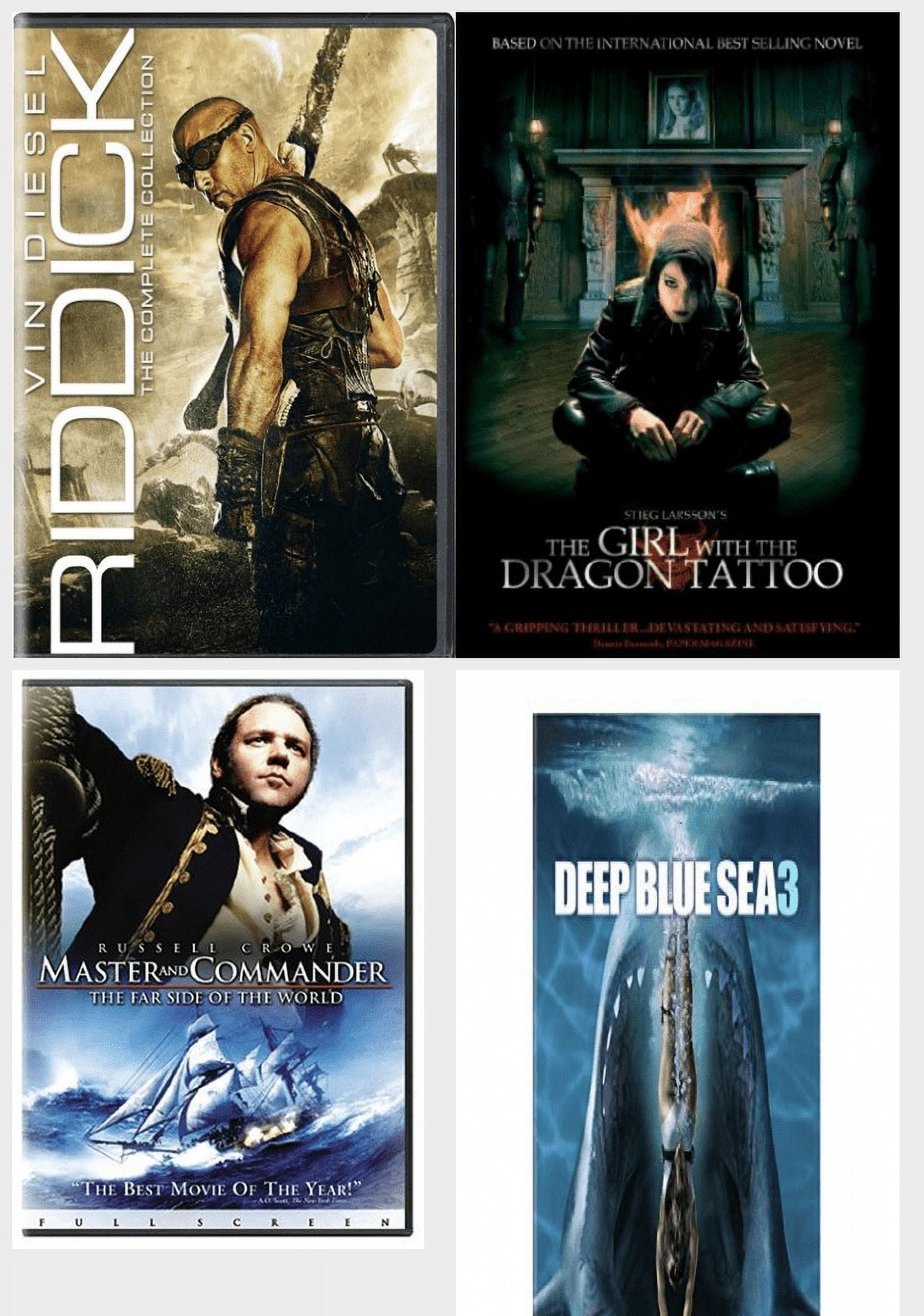 Assorted 4 Pack DVD Bundle: Riddick: The Complete Collection, The Girl ...