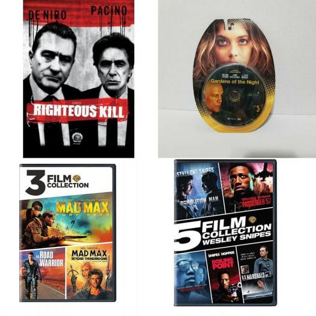 Assorted 4 Pack DVD Bundle: Righteous Kill : Gardens of the Night : 3 ...