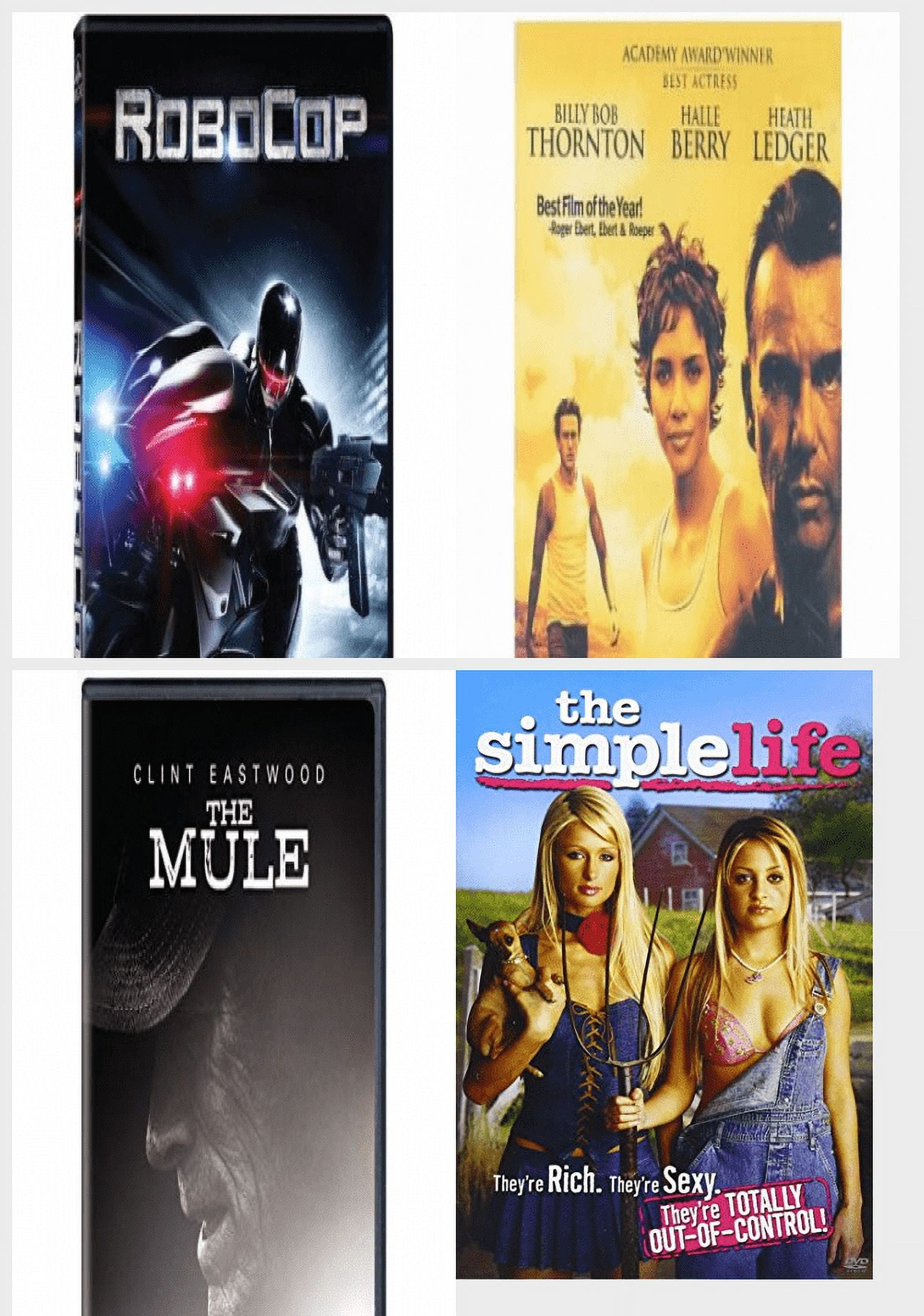 Assorted 4 Pack DVD Bundle: RoboCop, Monsters Ball, The Mule, The ...