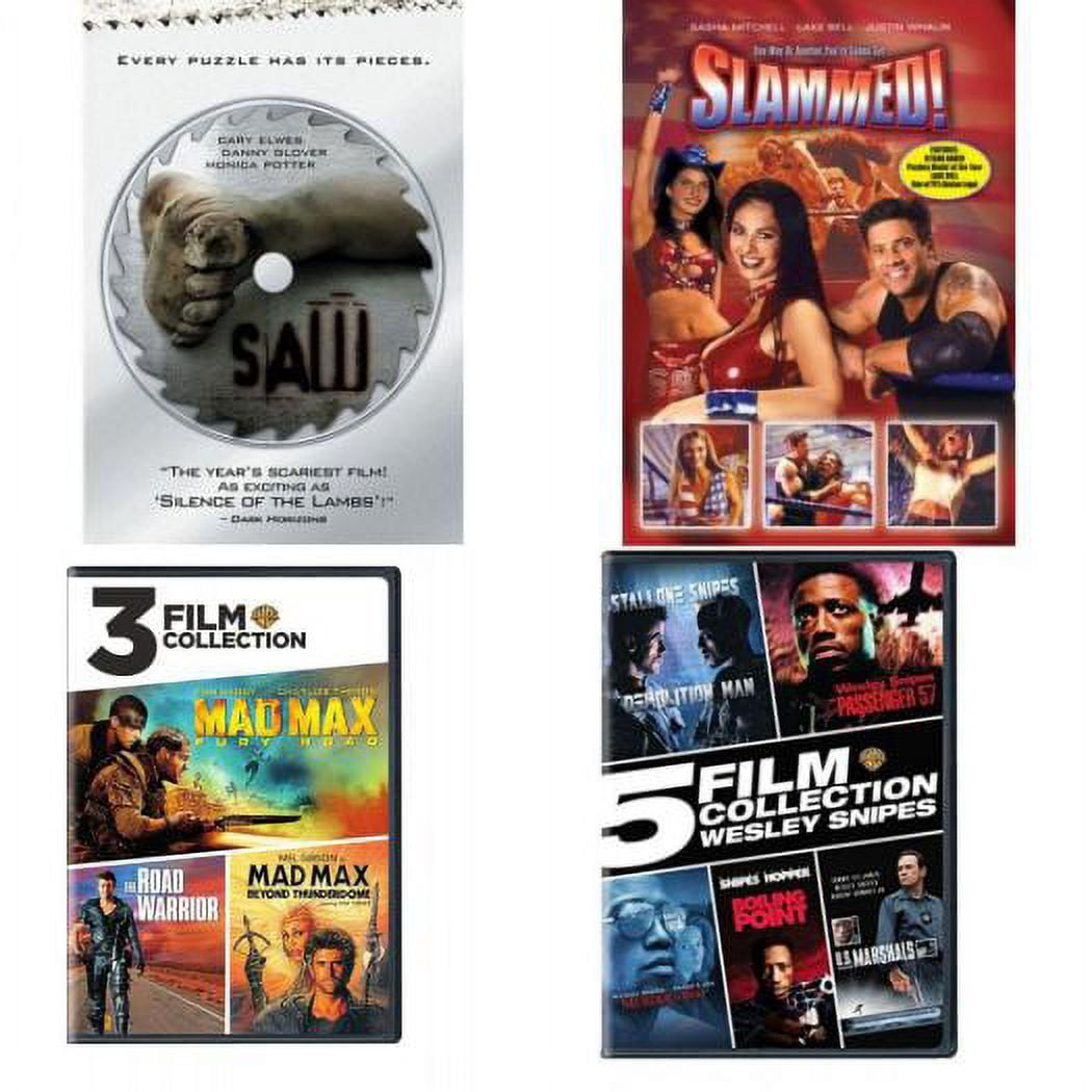 Assorted 4 Pack DVD Bundle: Saw Full Screen Edition : Slammed! : 3 ...