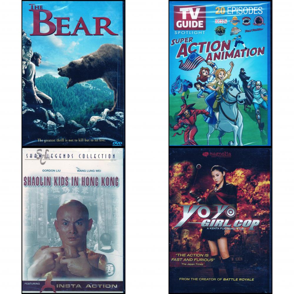 Assorted 4 Pack DVD Bundle: The Bear : TV Guide Spotlight: Super Action ...