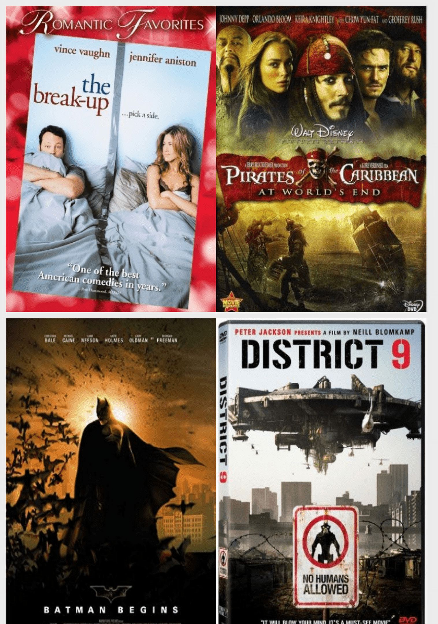 Assorted 4 Pack DVD Bundle: The Break-Up, At The Movies Pirates of the ...