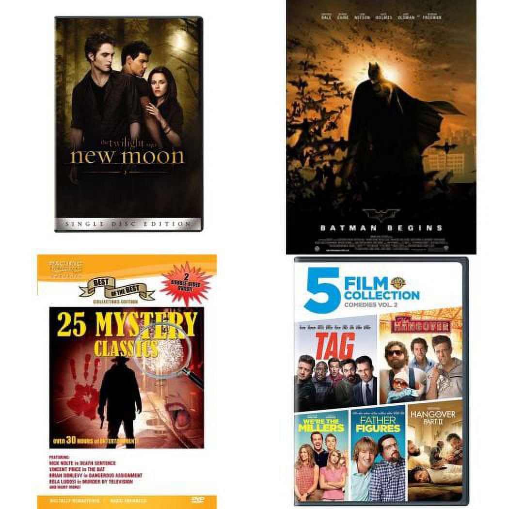 Assorted 4 Pack DVD Bundle: The Twilight Saga: New Moon Single-Disc ...