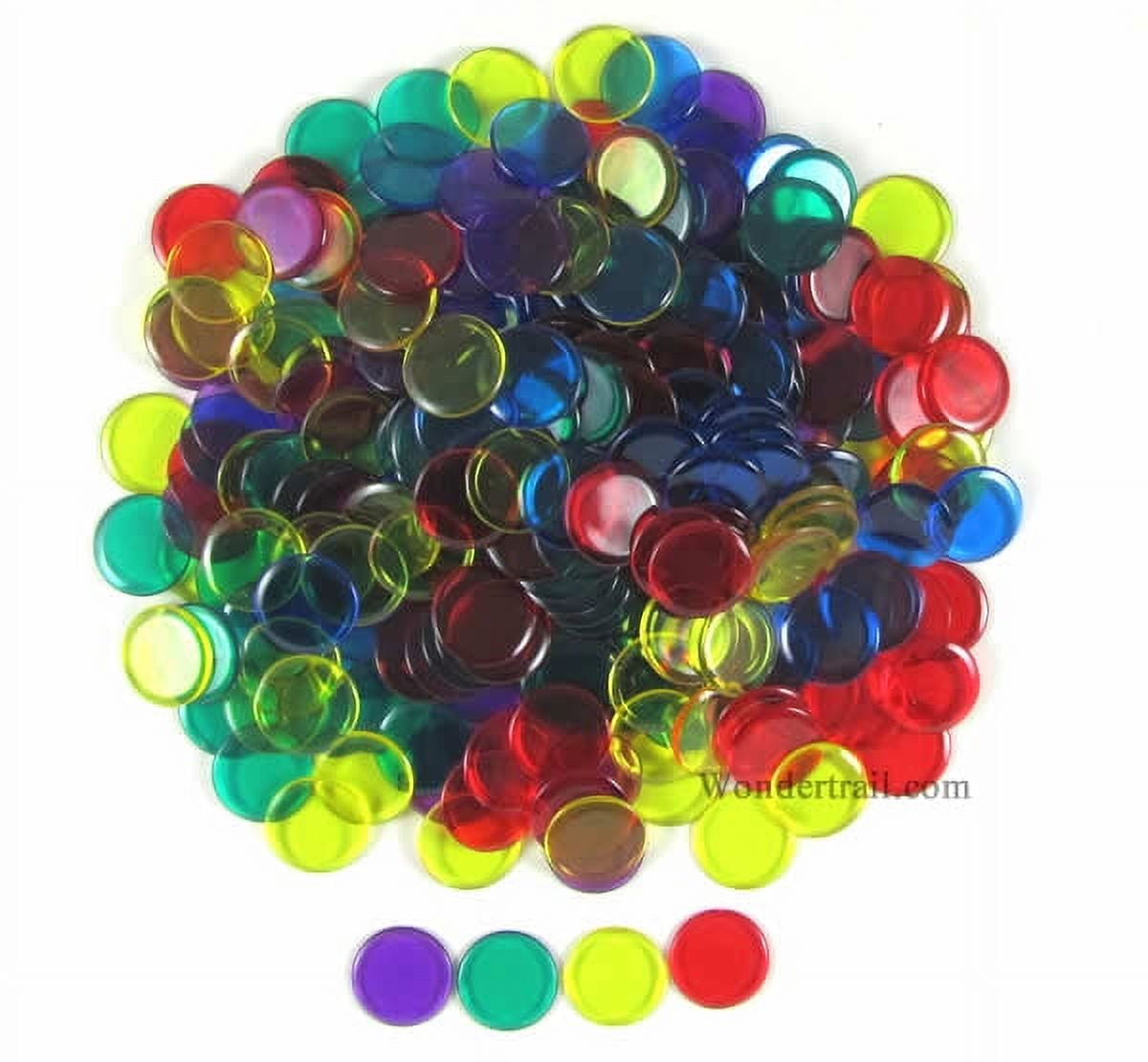 Assorted 5 Color Extra Thick Plastic Sorting Chips 19MM (3/4in) Pack of ...