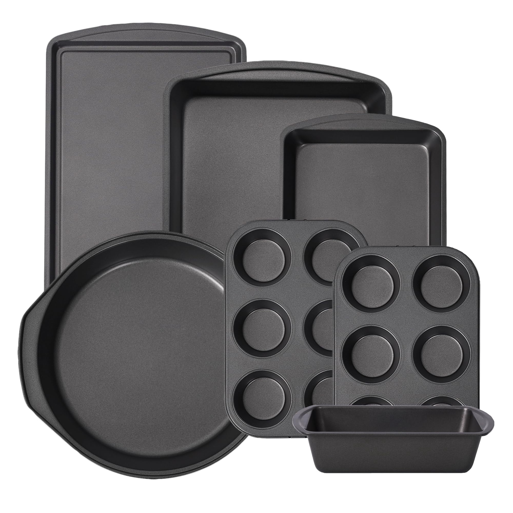 Assorted (7-Piece Set) Nonstick Carbon Steel Bakeware Set for Oven ...