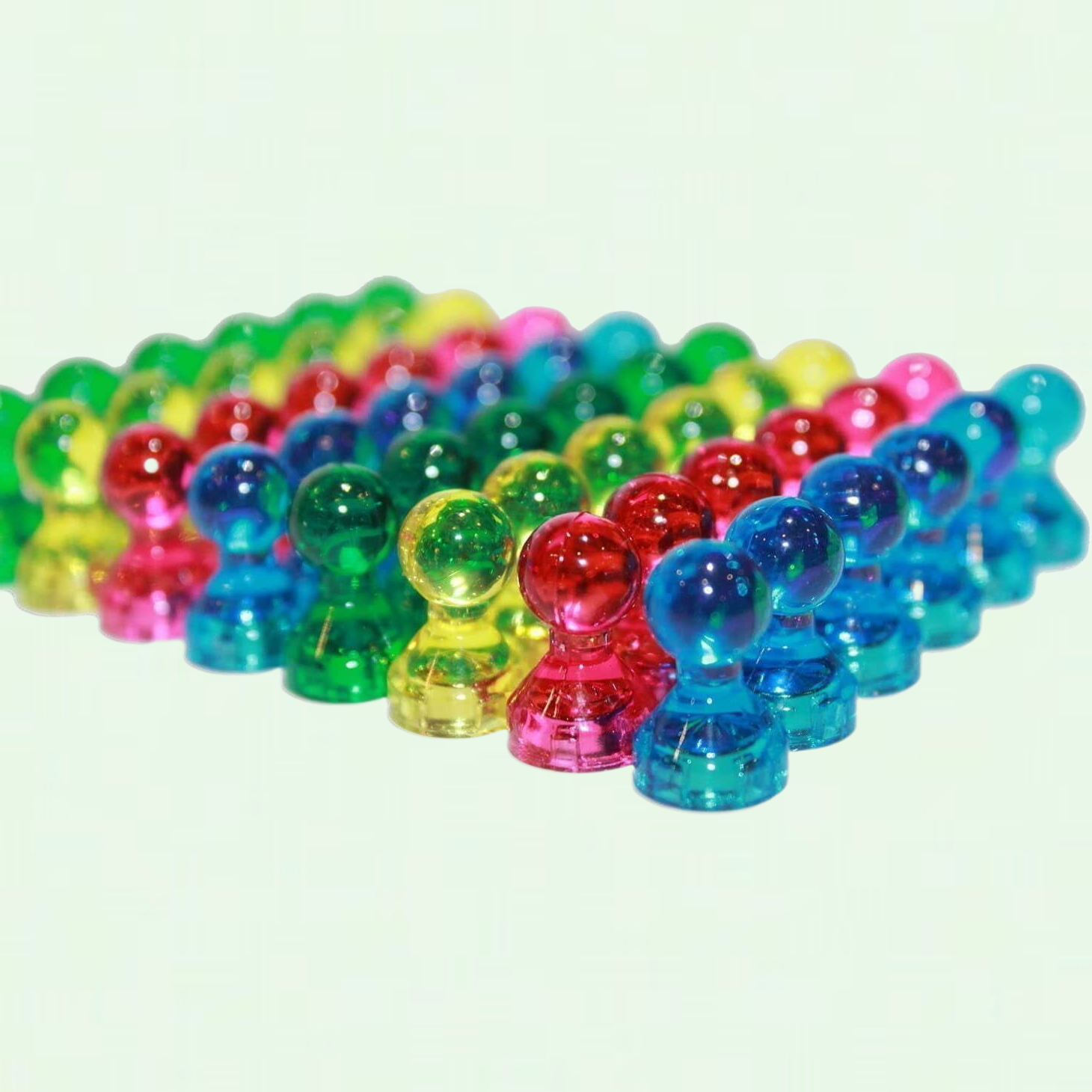 Assorted Acrylic Push Pin Magnets - Perfect as Office Magnets (48 ...