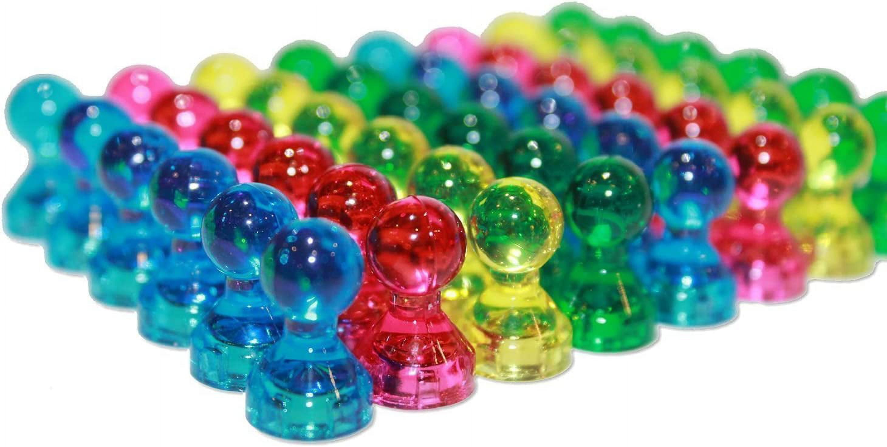 Assorted Acrylic Push Pin Magnets - Perfect as Office Magnets (48 ...