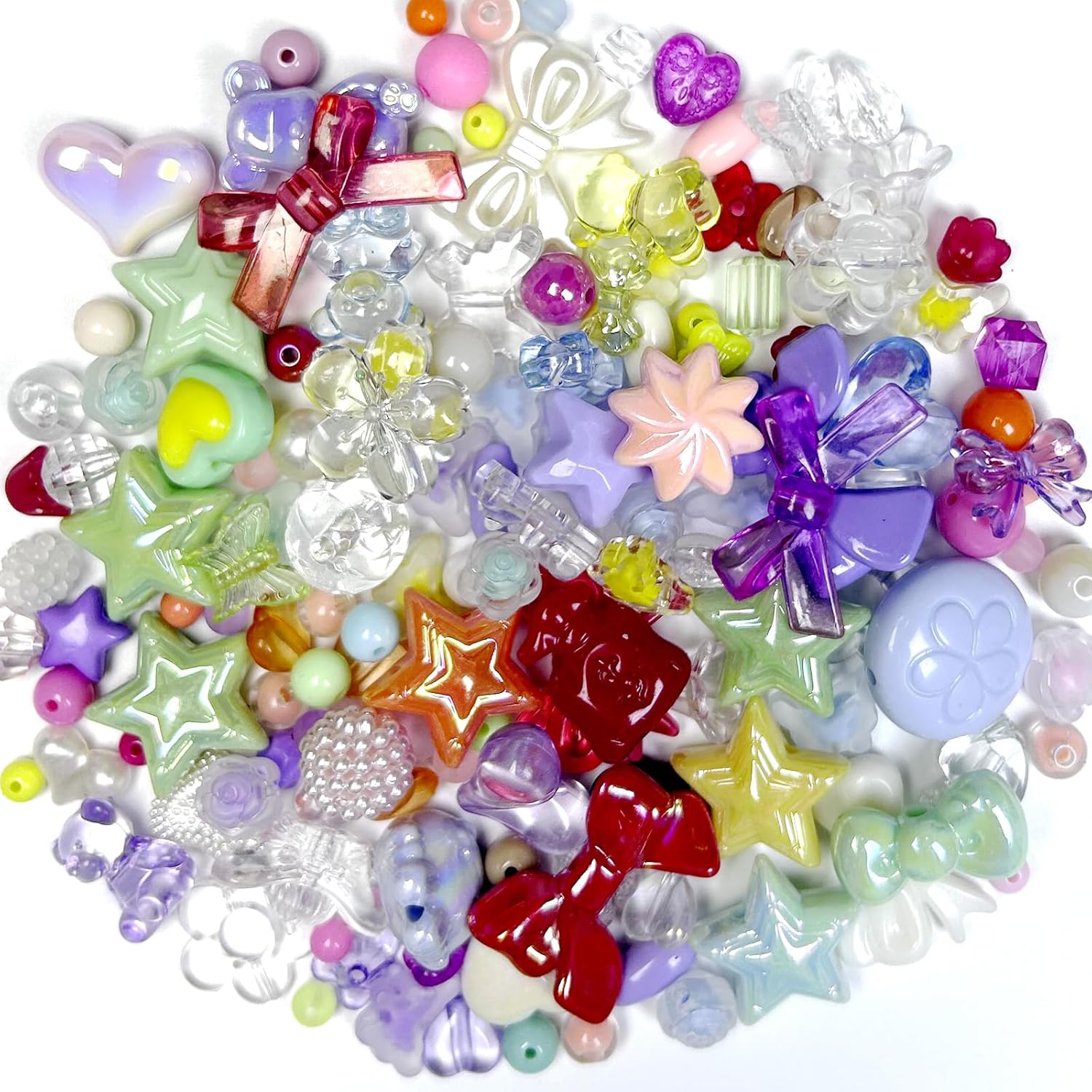 Assorted Beads for Bracelet Making Kit, 150g Cute Beads for Making ...