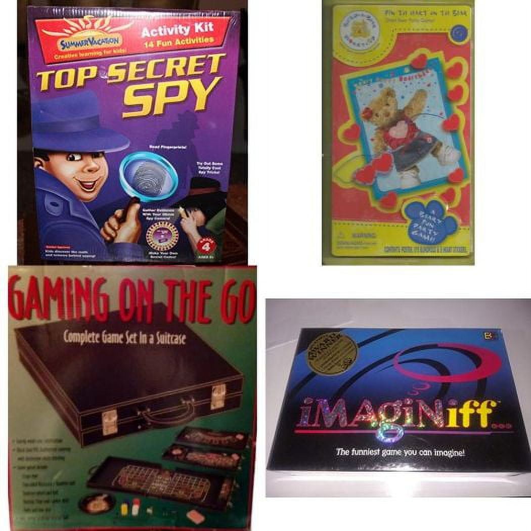 Assorted Board Games 4 Pack Bundle: Top Secret Spy Activity Kit Reading ...