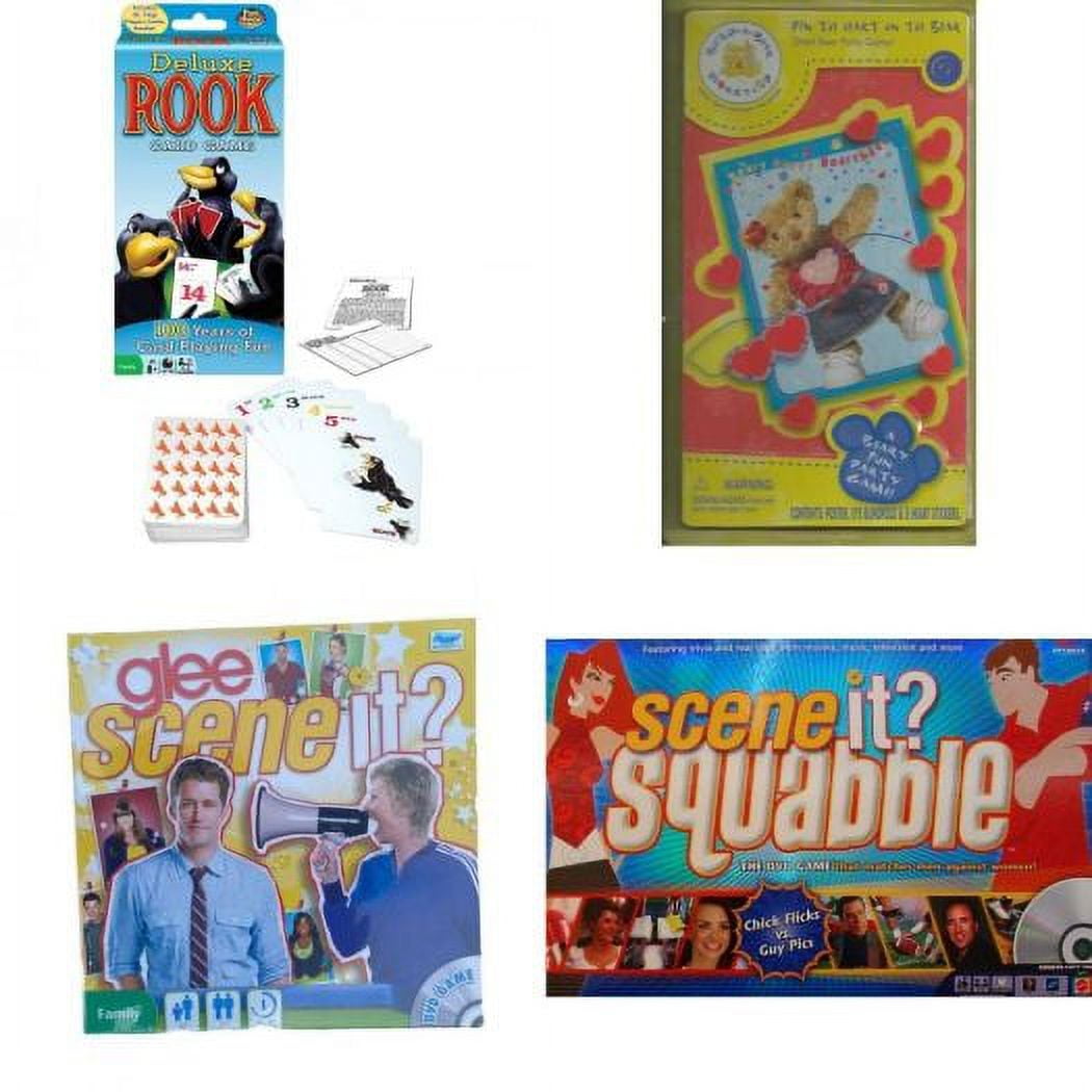 Assorted Board Games 4 Pack Bundle: Winning Moves Deluxe Rook, Build-A ...