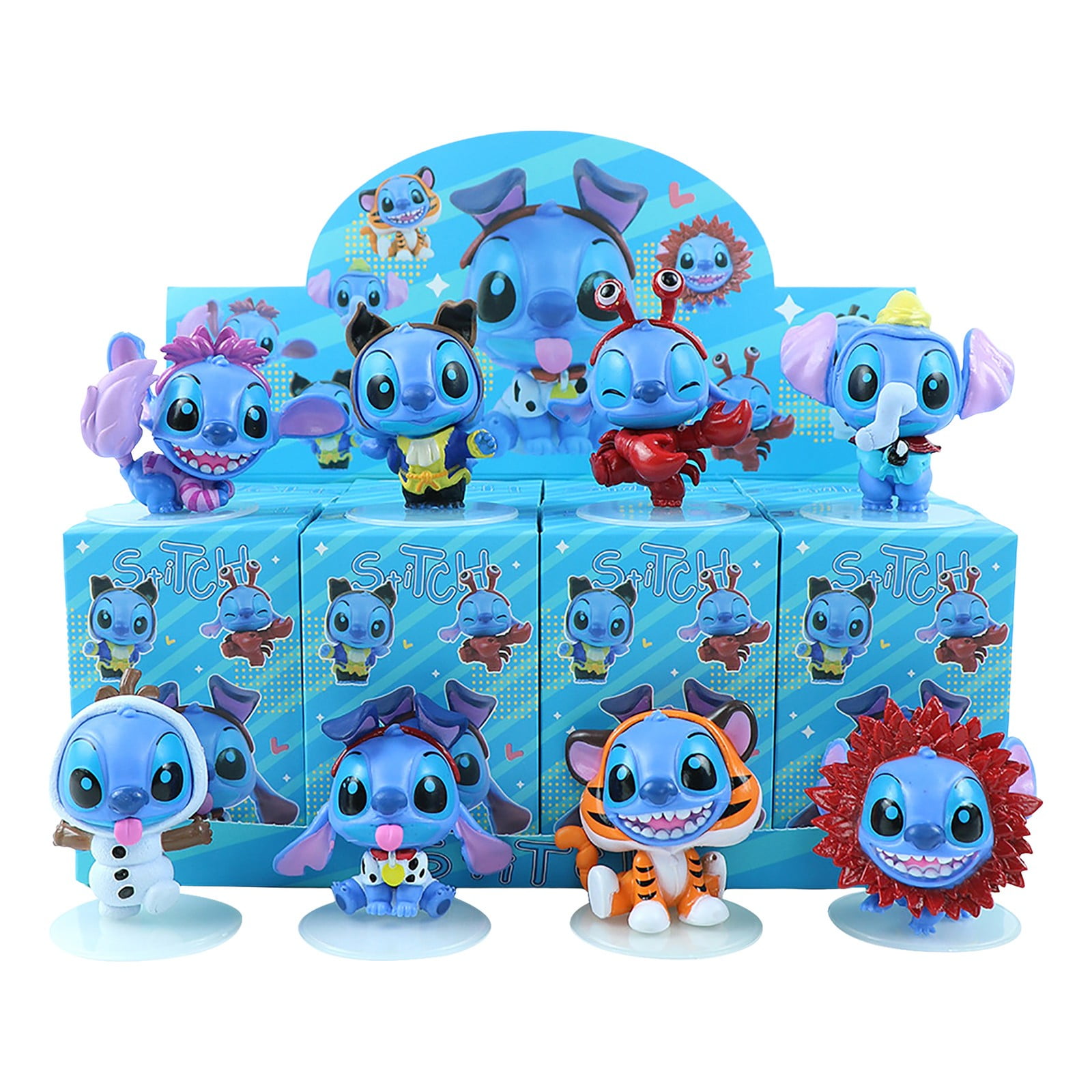 A Assorted Box (6Pcs Per Set) Stitch Cartoon Figures Blind Box, Kawaii ...