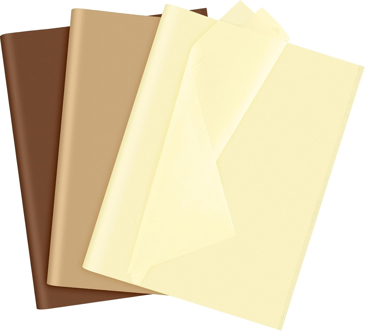 Assorted Brown Tissue Paper Set 60 Sheets Gift Wrap Paper Retro Brown 3 ...
