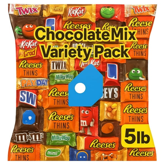 Assorted Bulk Chocolate Candy Variety Pack 5 LB – Mini Milk & Dark Bars ...