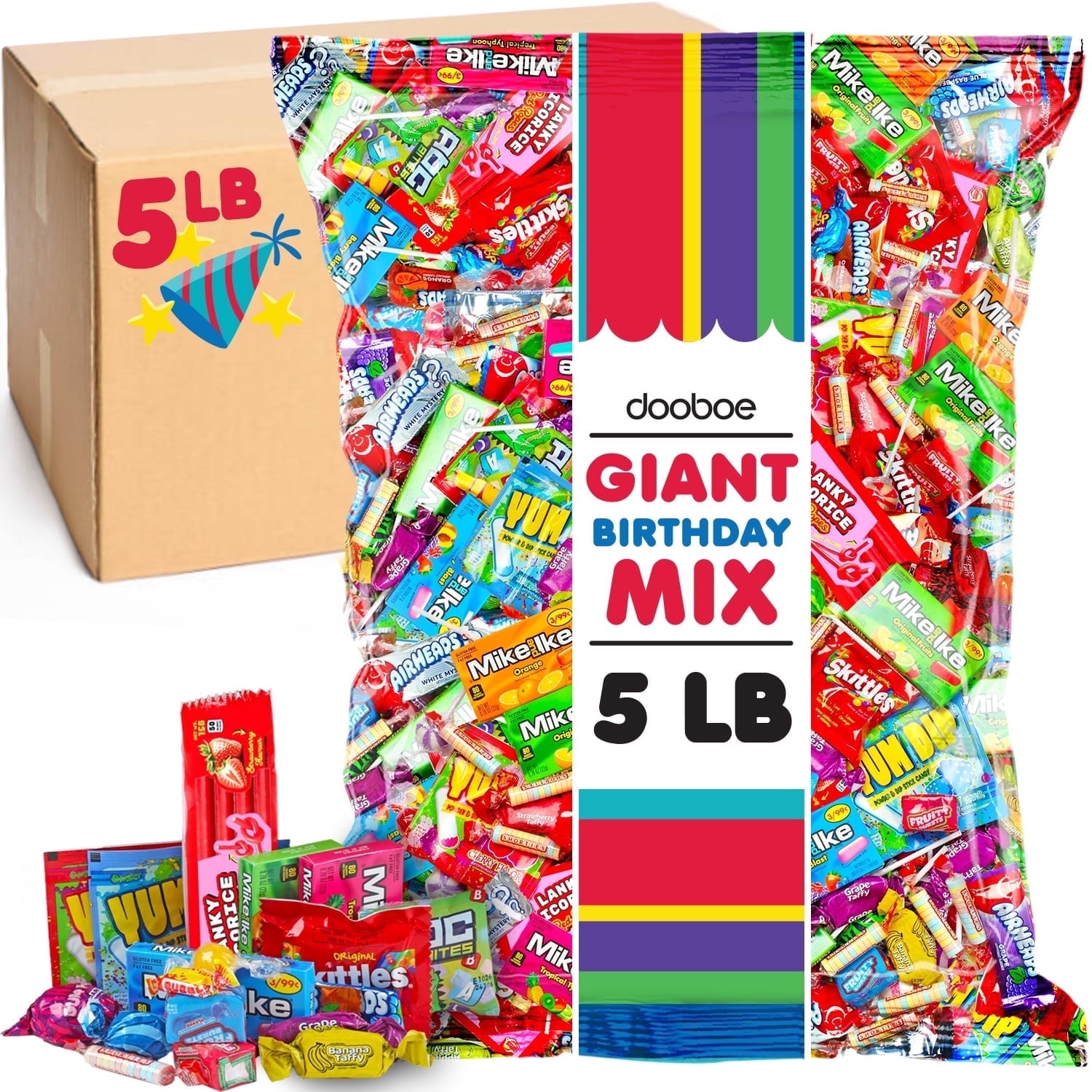 Dooboe 5 Pound Bulk Candy - Gigante Fiesta Mix - Perfect for Parties ...