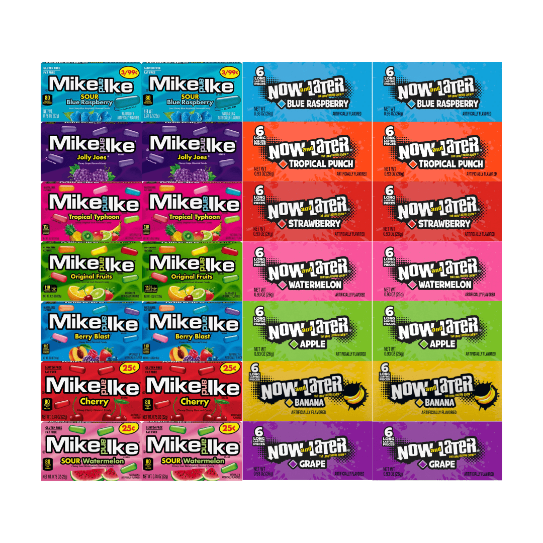 Assorted Candy Mix 28 Pack – 7 Flavors of Mike and Ike & 7 Flavors of ...