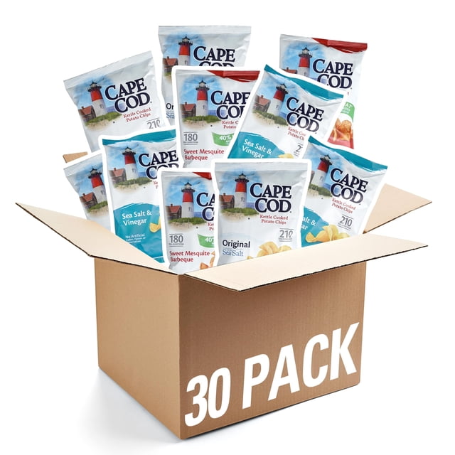 Assorted Cape Cod Variety Pack, 30 Pack, Original Sea Salt, Mesquite ...