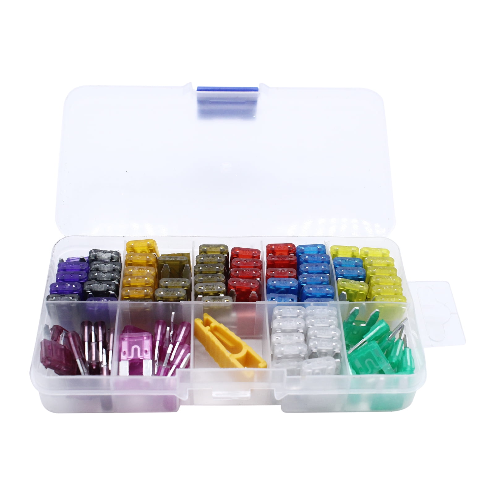 Assorted Car Blade Fuses - Pack of 150 - Includes Various Amps (2A, 3A ...
