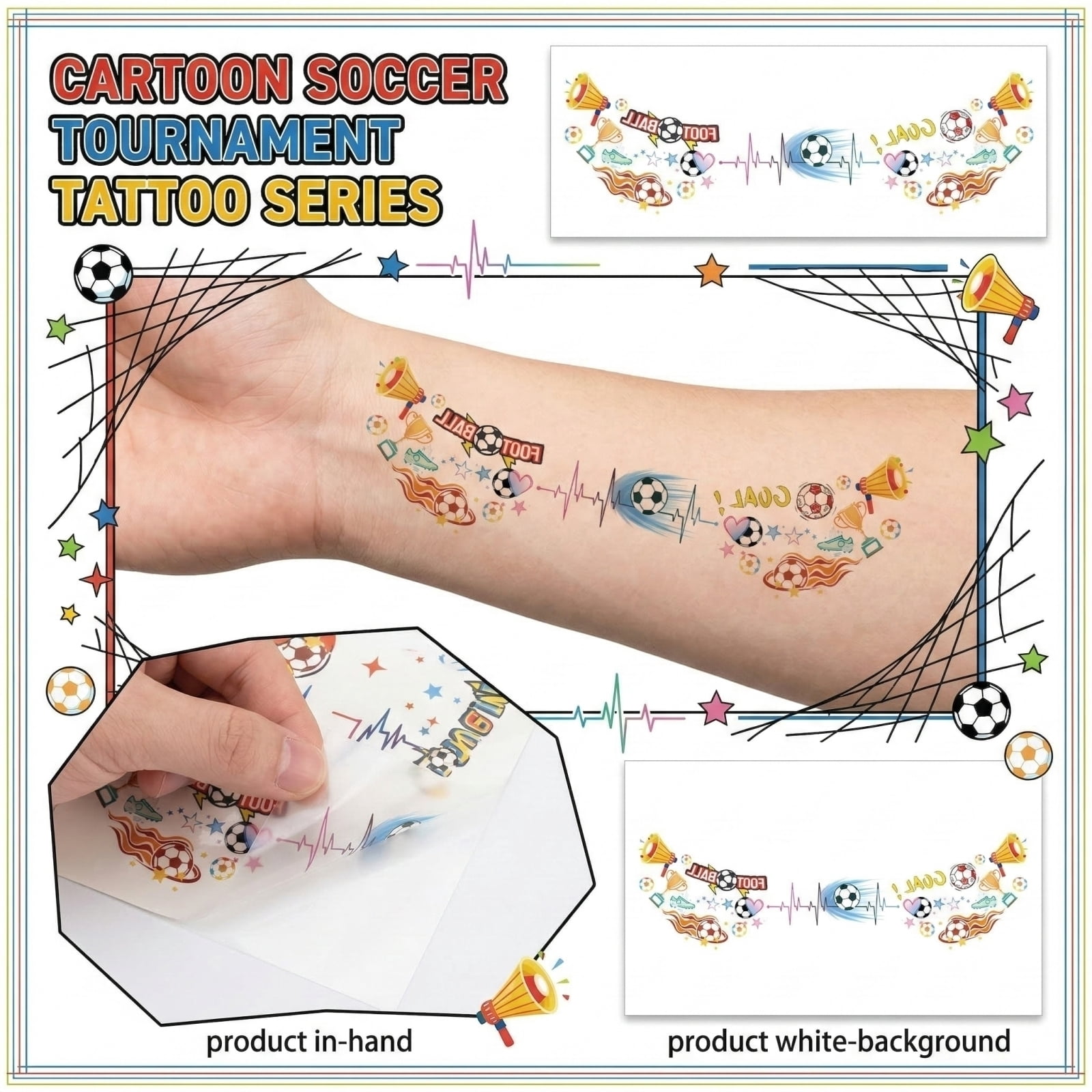 Assorted Cartoon Football Theme Series Stickers, Sports Party Favors ...